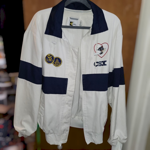 CSX | Jackets & Coats | Vintage Csx Train Railroad Jacket Usa Made Xl ...
